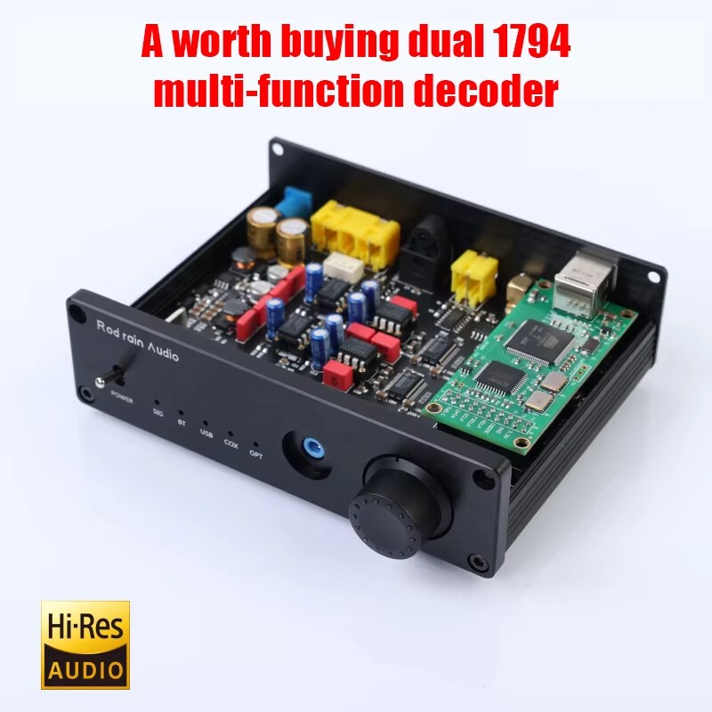 Dual parallel PCM1794 decoder Bluetooth 5.1 lossless USB sound card DAC ...