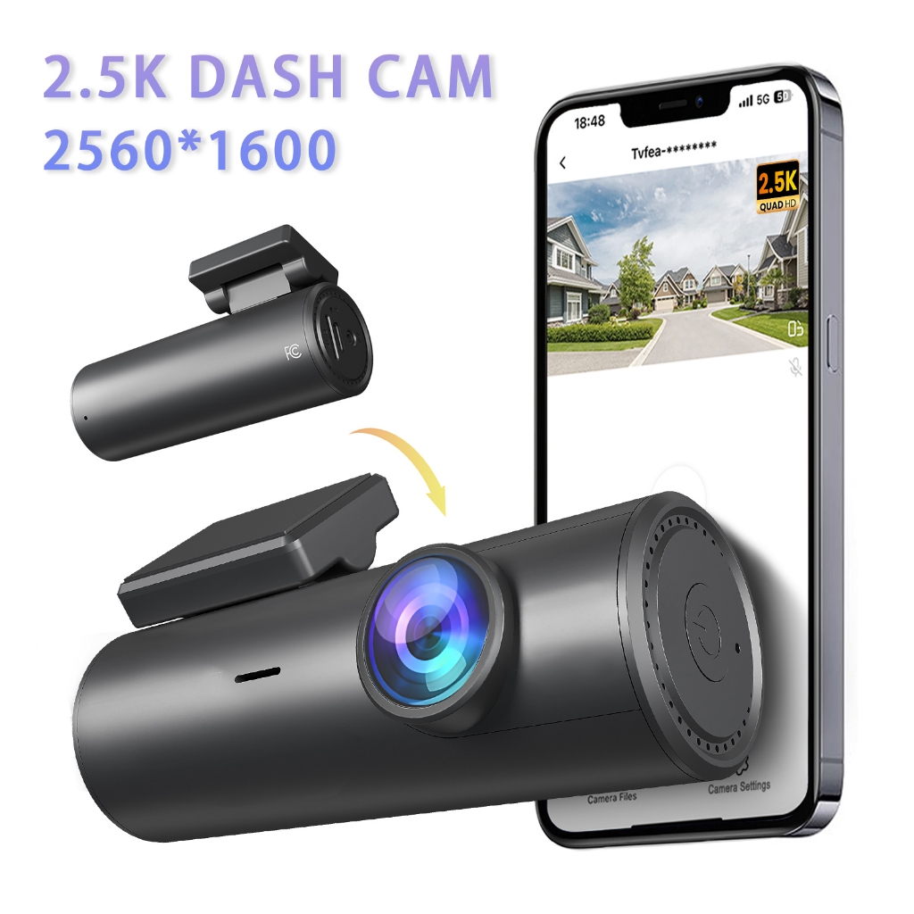 Car Camera,2.5k Dash cam,WiFi Mini Car Camera,APP Control,Night Vision ...