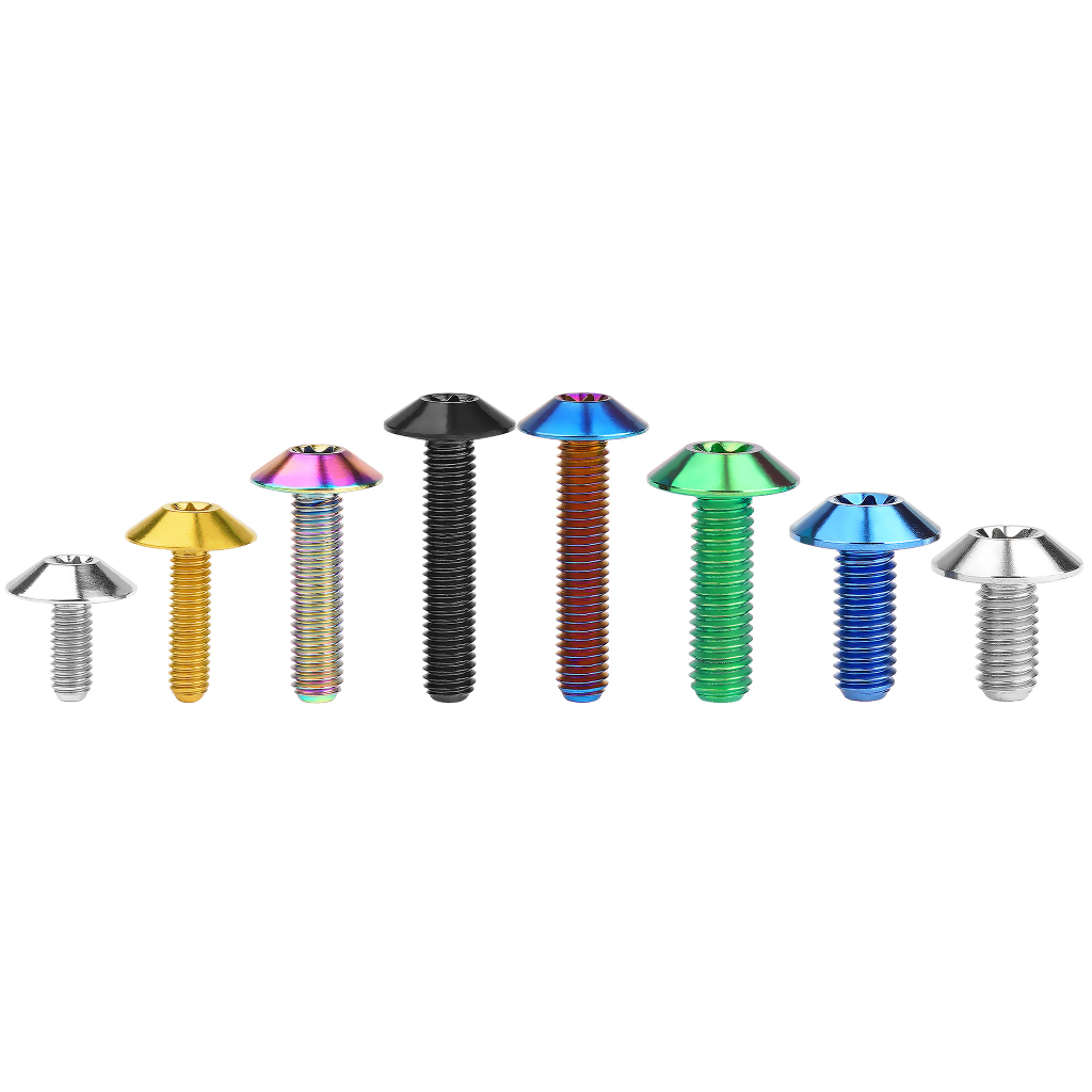 Wanyifa Titanium Bolt M4/M5/M6x10 12 15 20 25 30 35mm Plum Umbrella Head Screw for Motorcycle ...