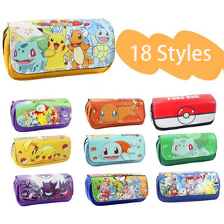 18styles Pokemon Pencil Case Pikachu Charizard Eevee Pencil Pencil ...