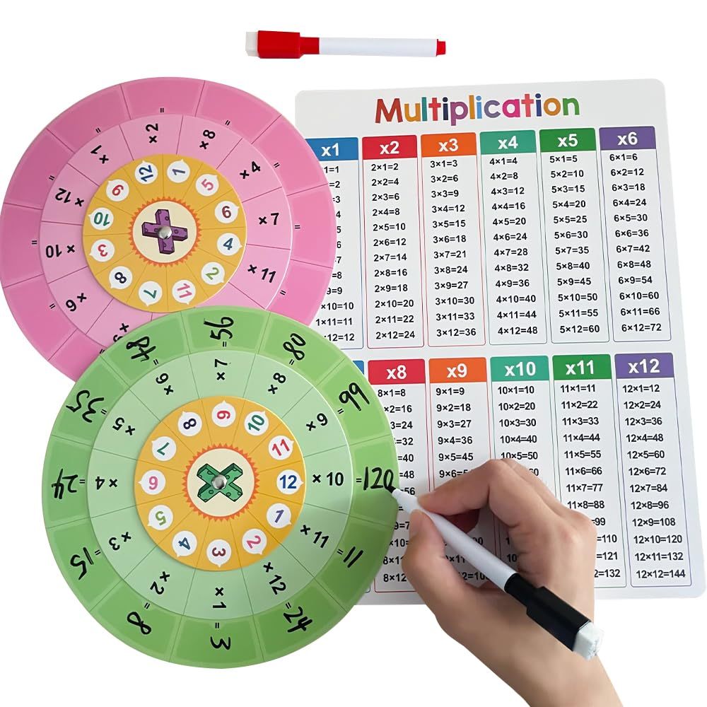 Multiplication Turntable Game with Times Table, Multiplication Table ...