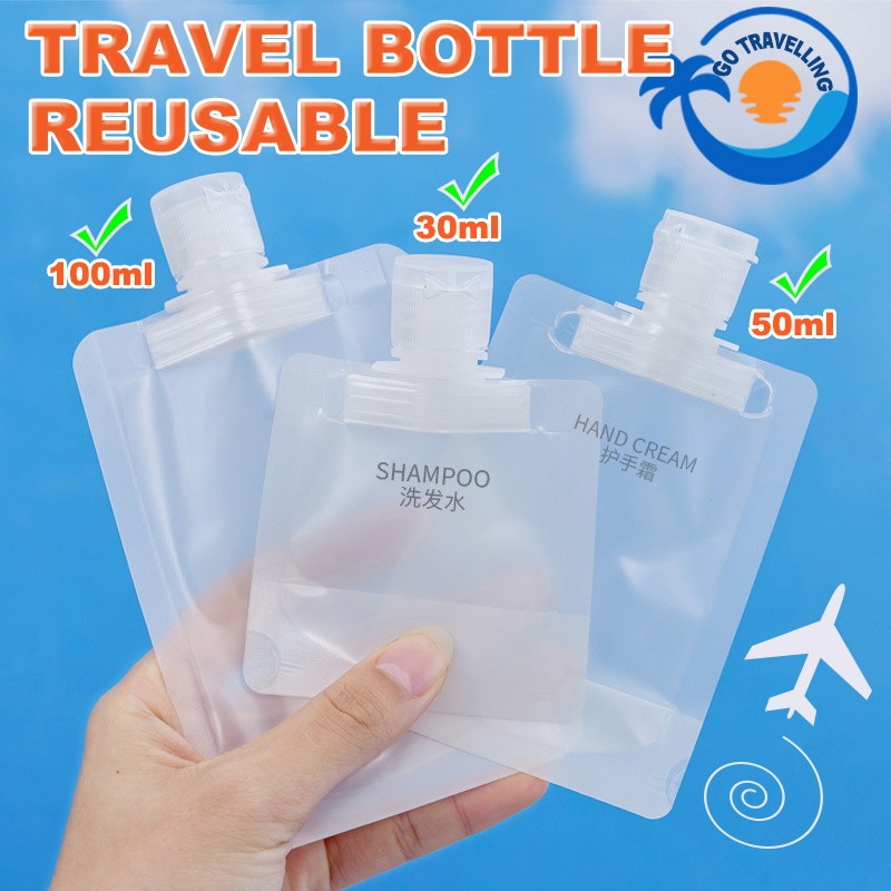 [SG Stock] Travel Bottle Set Toiletries Bag Travel Dispenser Pouches ...
