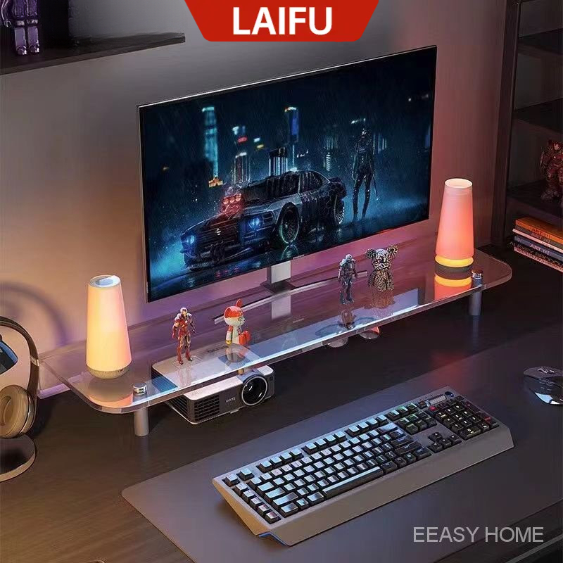 Acrylic Monitor Stand Bamboo Monitor Rack Monitor Stand Computer Stand ...