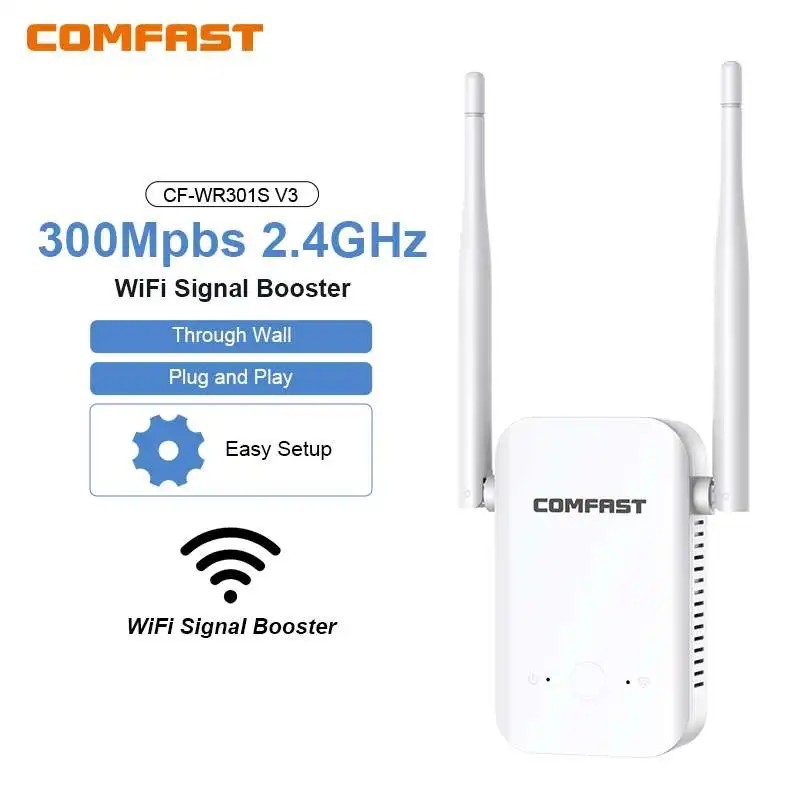 COMFAST 300Mbps WiFi Repeater Wireless Signal Extender 2.4G WiFi signal ...