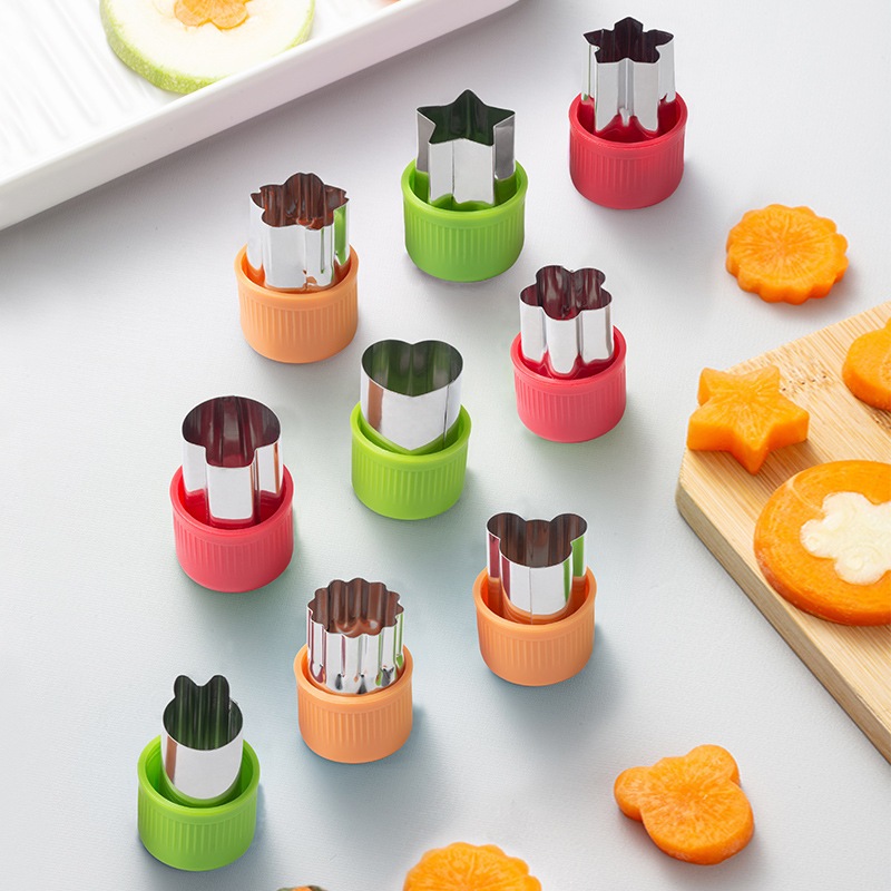 3/9pcs Fruit Cutters for Children Kids Food Cookie Sandwich Mold Maker ...