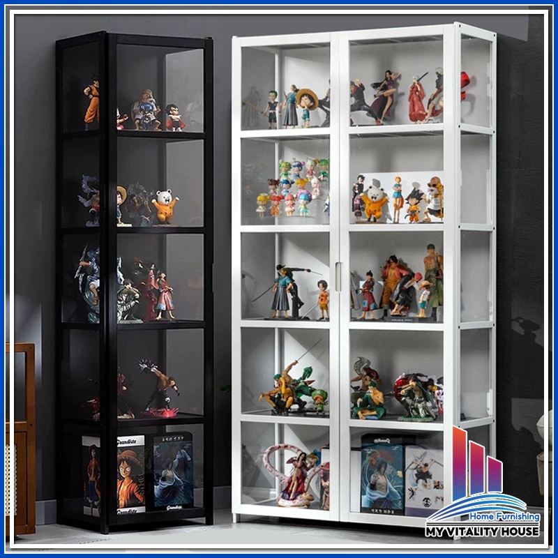 Transparent Display Cabinet Book Shelf Cabinet with Door LEGO / Toys ...