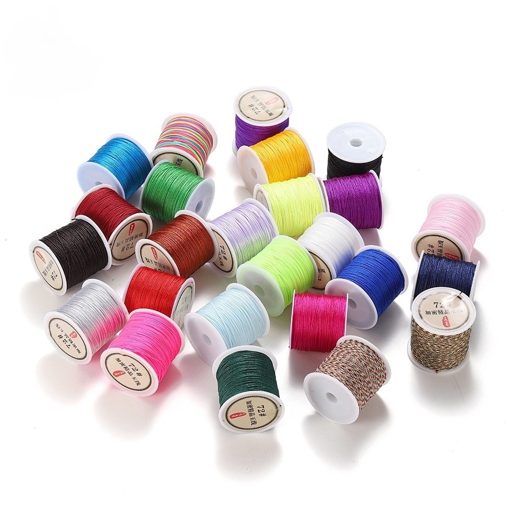 【NCC】50m/lot 0.8mm Cotton Cord Nylon Cord Thread String DIY Beading ...