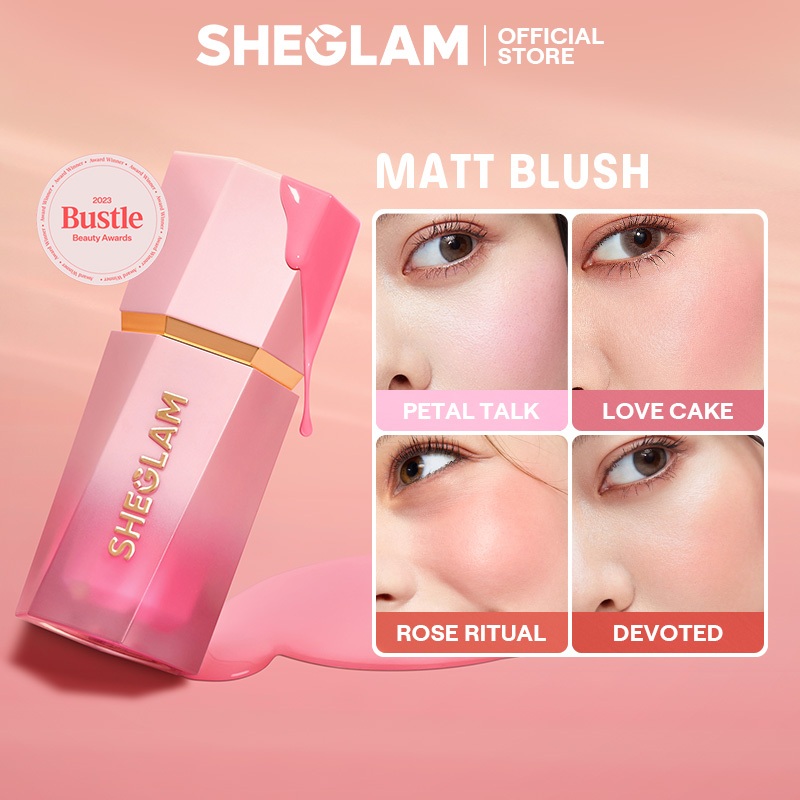 SHEGLAM Color Bloom Matte Liquid Blush Long Lasting High Pigment ...