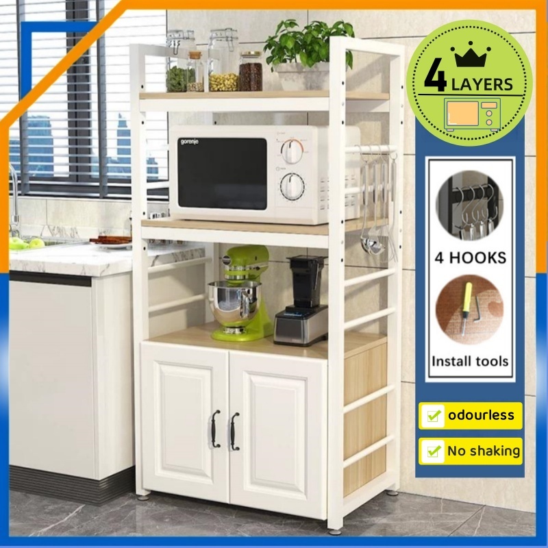 Kitchen Storage Rack Oven Rack Multi-layer Microwave Bowl And Appliance ...