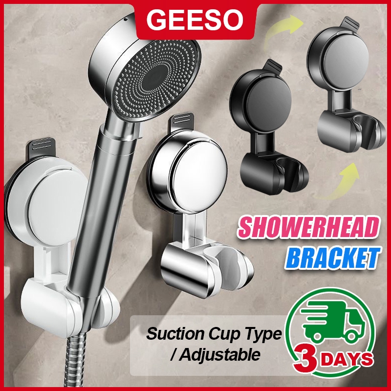 GEESO Showerhead Bracket Suction Cup Type Adjustable Shower Head Holder ...