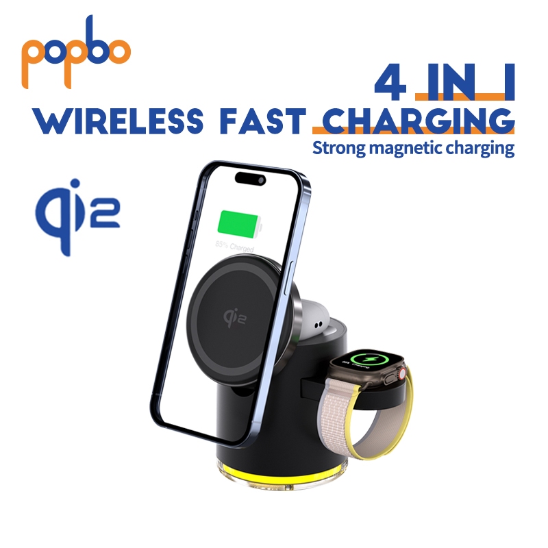 POPBO QI2 Wireless Charger/ 33W 3 in 1 Charging station / Charging Dock ...