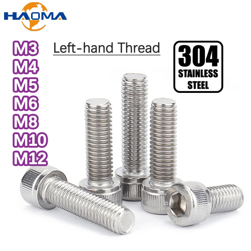 304 Stainless Steel Left Way Hand Left-Handed Opposite Reverse Thread ...