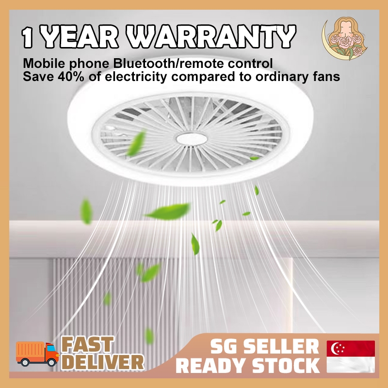 Ceiling Fan Light Intelligent 6-Speed Timed With Remote Control Fan ...