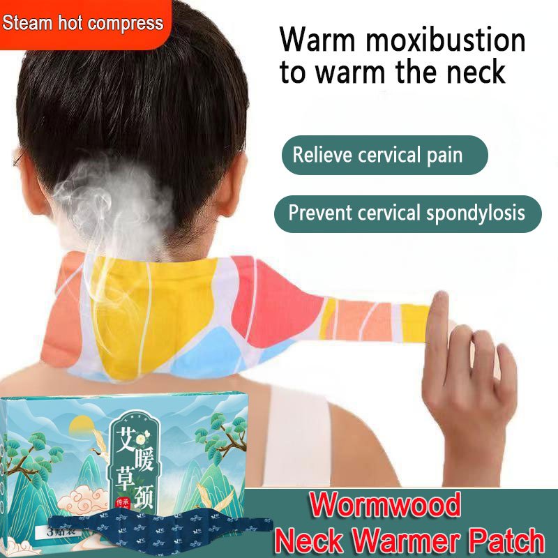 Neck heat patch Self-Heating Wormwood Neck Warmer Heat Therapy Relieve ...