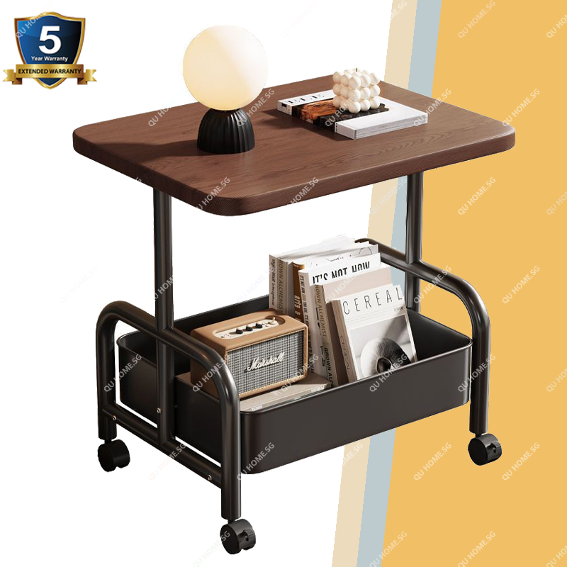 Tea table with wheels modern Nordic small table storage table movable ...