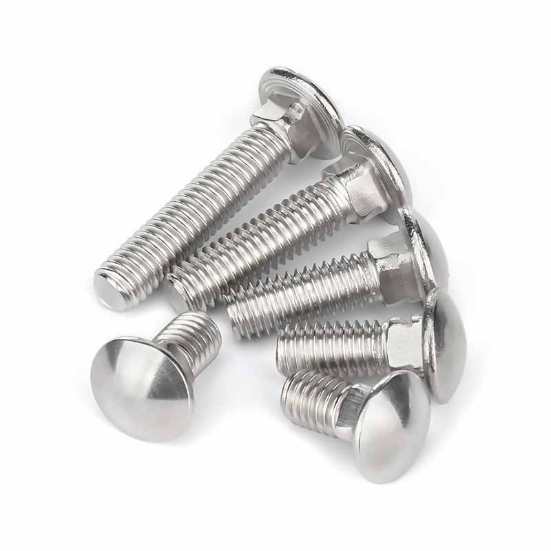304 Stainless Steel Round Head Square Neck Carriage Screw Coach Bolt M3 ...