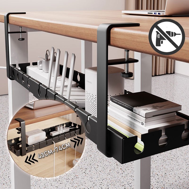 Cable Organizer Under Desk Cable Management Organizer Basket Tray Box ...