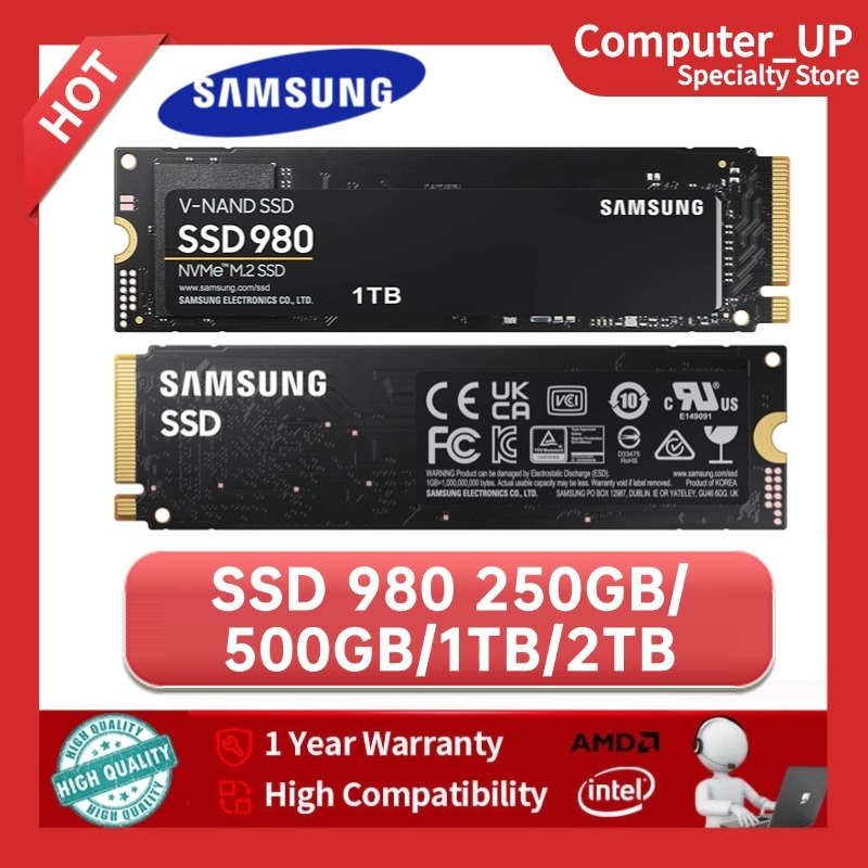 OEM SAMSUNG 980 SSD 250GB 500GB 1TB 2TB PCle 3.0x4 NVMe M.2 2280 ...