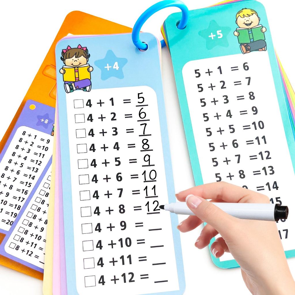 1-12 Addition Flash Cards, Math Table Flashcards, Including 15 Cards, 2 ...