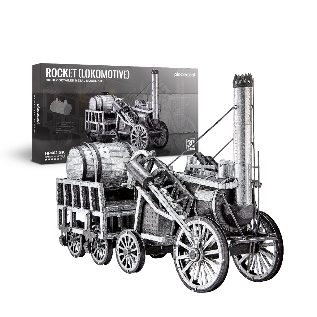 Piececool 3D Metal Model kit, Rocket Steam Train Model Kit DIY ...