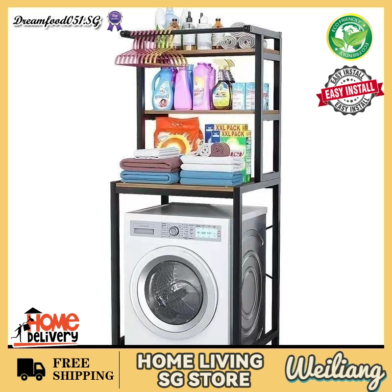 WEILIANG Waterproof Washing Machine Rack Toilet Rack Multipurpose Home ...