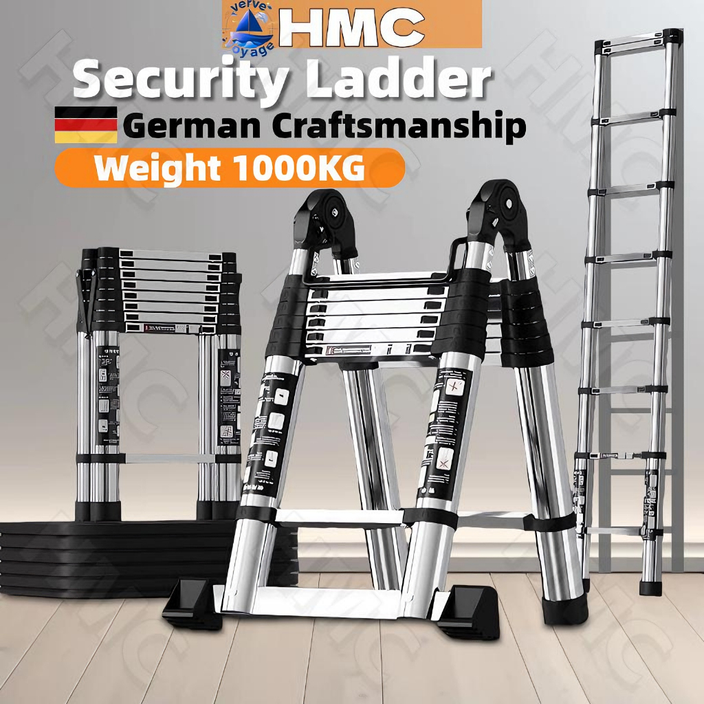 Aluminium Alloy Multifunctional Folding Safety Ladder - Ideal for Home ...