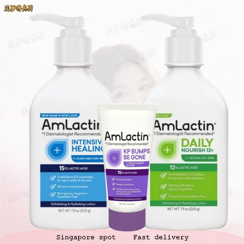 Amlactin Intensive Healing 15% Lactic Acid Restoring Lotion&Daily 12% ...