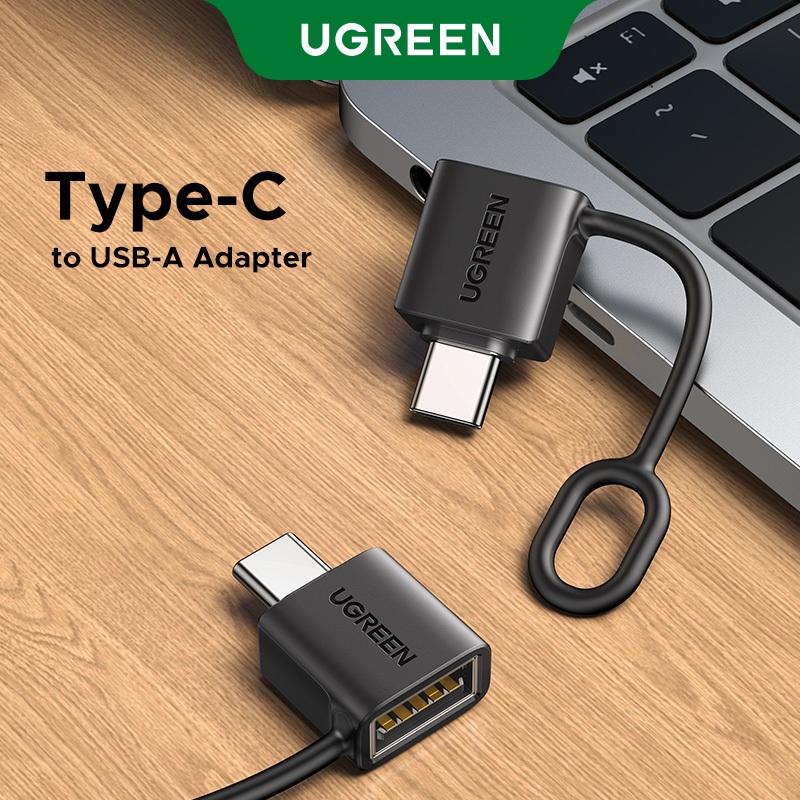 UGREEN USB3.1 USB-A Male to USB-C Female Adapter Hanging Ring 5Gbps PVC ...