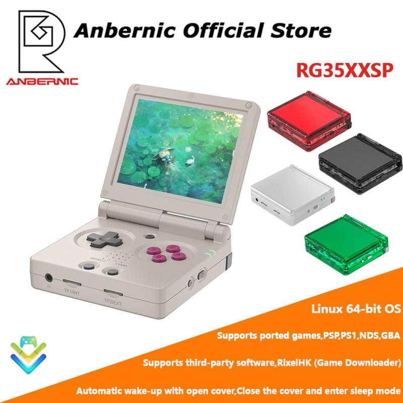 ANBERNIC RG35XXSP flip game console, 3.5-inch screen, Linux system ...