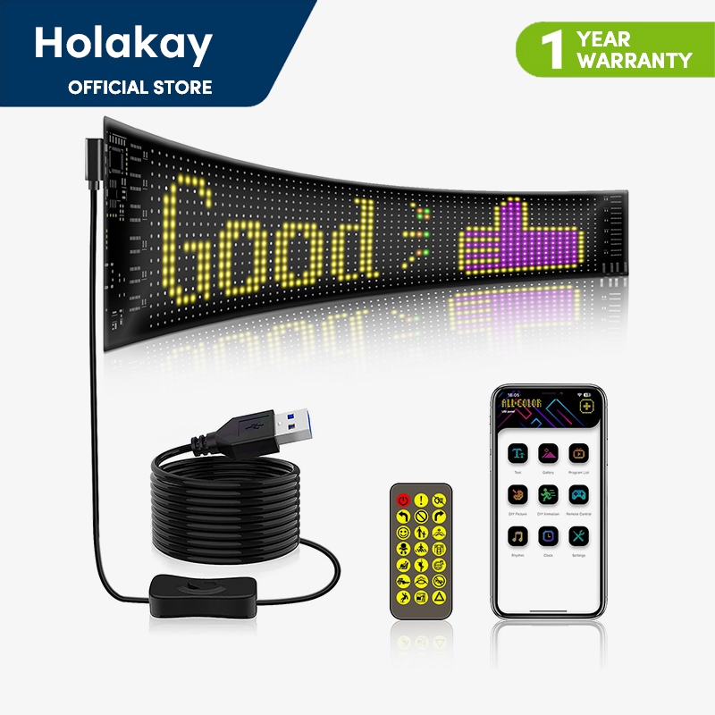 PLUS RGB LED Car Sign Animation LED Matrix Pixel Panel DIY Programmable ...