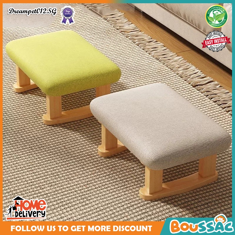 【Ready Stock】Solid Wood Footstool Small Stool Household Sofa Low Stool ...