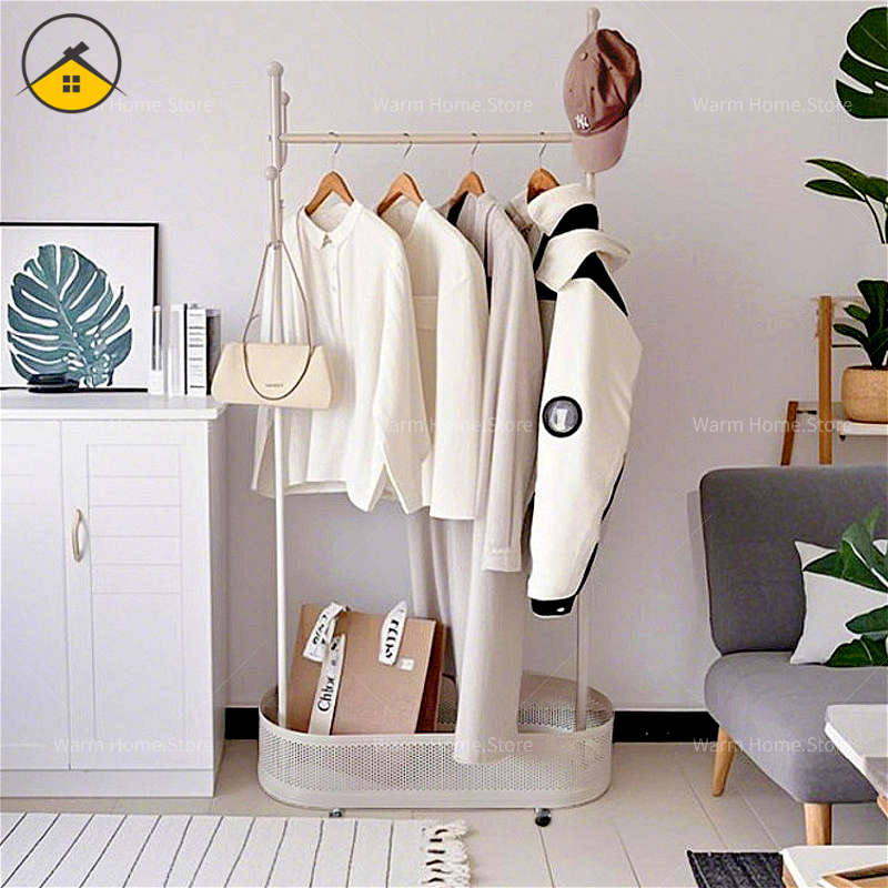 Movable Clothes Rack Multifunctional Clothes Hanger Extra Thick Bedroom ...
