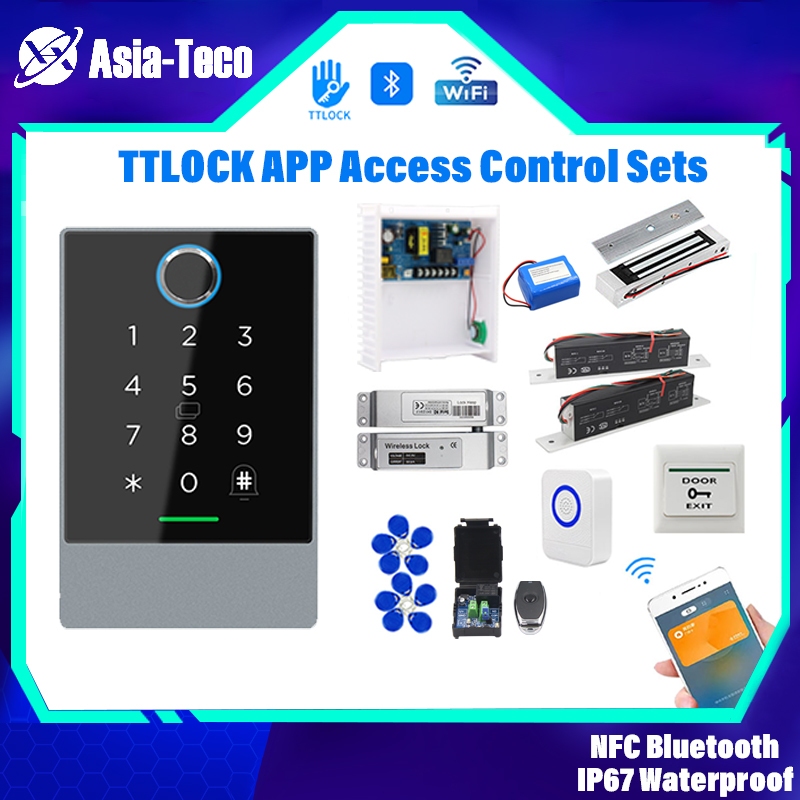 TTLOCK WiFi Fingerprint Access Controller Keypad Sets NFC RFID Card ...