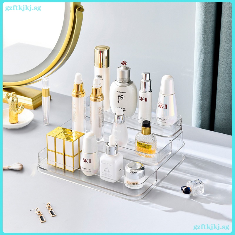 Stepped storage unit Perfume Organizer Transparent 3-layer Ladder ...