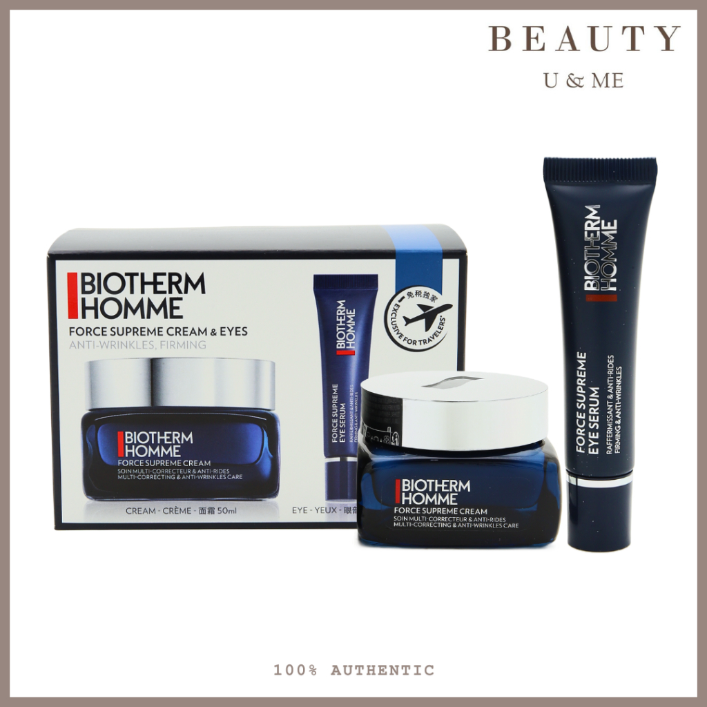 BIOTHERM Homme Force Supreme Cream & Eyes Set (Cream 50ml + Eye Serum ...