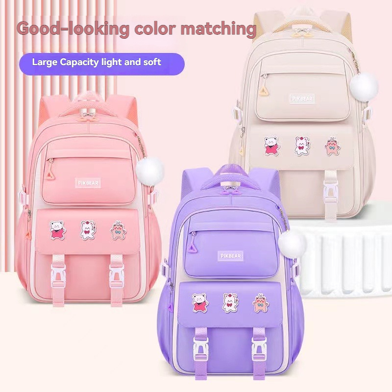 Cute Fashion Waterproof Girls Kids School Bag Breathable large capacity ...