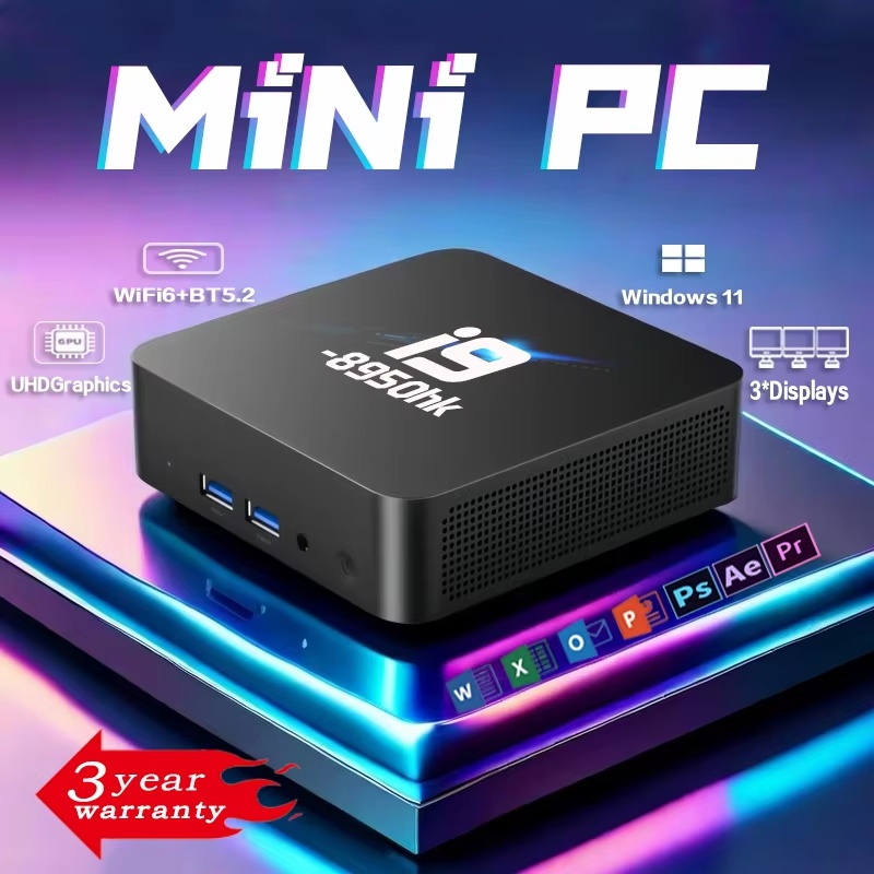 【Pre-installed Office】2025 Portable i9 Mini PC Computer Intel Core i9 ...