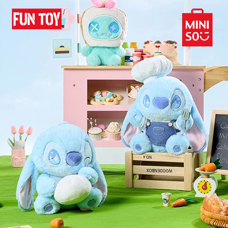 MINISO Disney Stitch Baking Chef Plush Toy - Cute Cook Stitch Doll ...