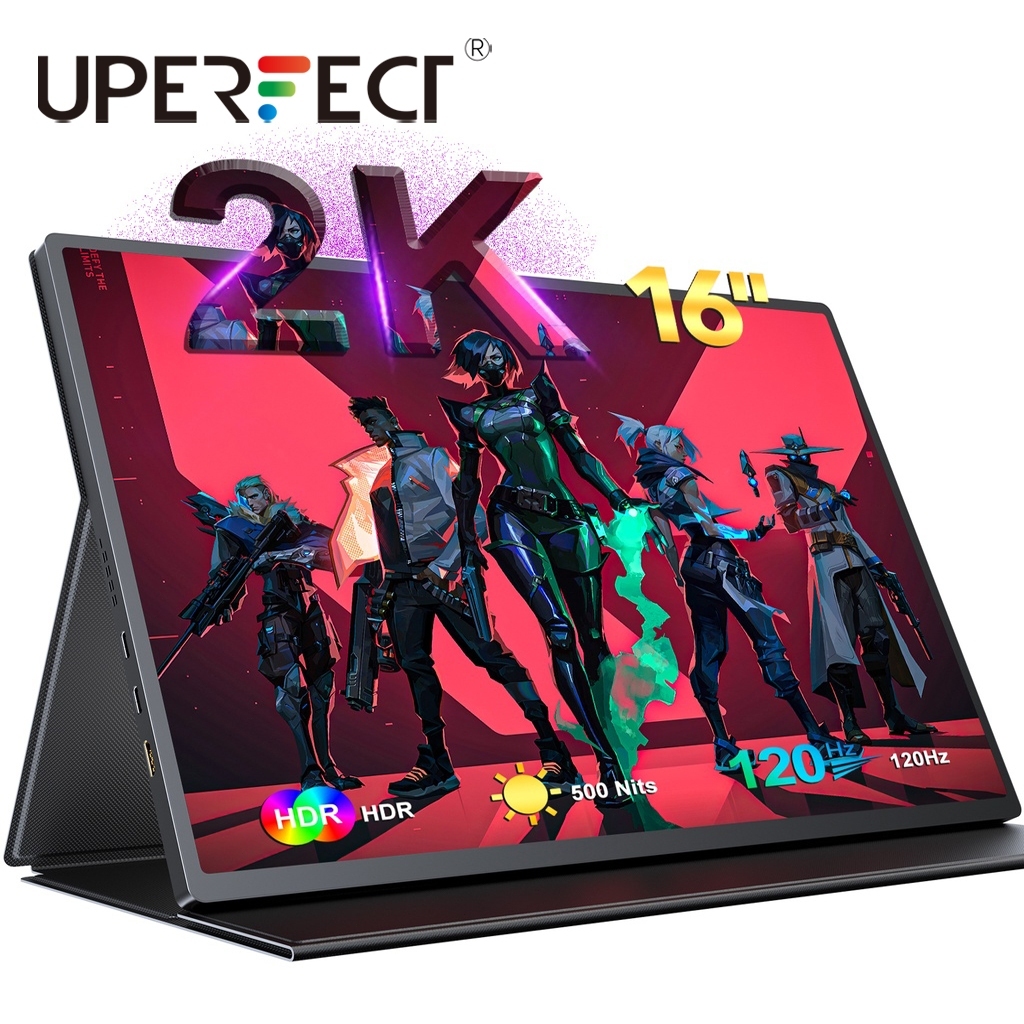 UPERFECT Portable Monitor for laptop 16inch 2K 120HZ 1080P Monitor ...