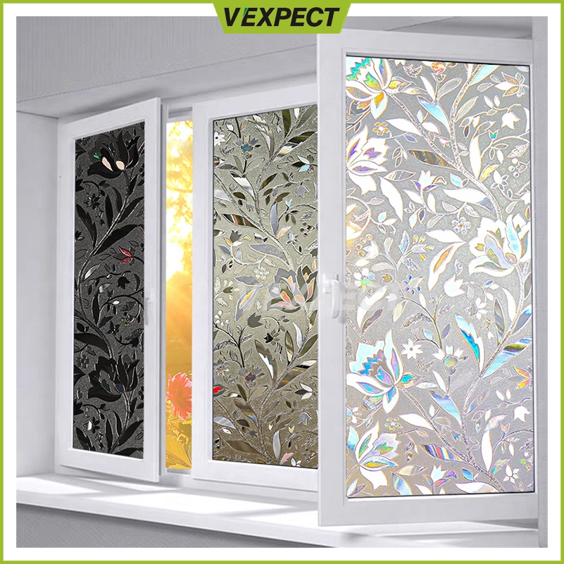 Vexpect Window Glass Privacy Sticker, 3D Decorative Window Glass Film ...