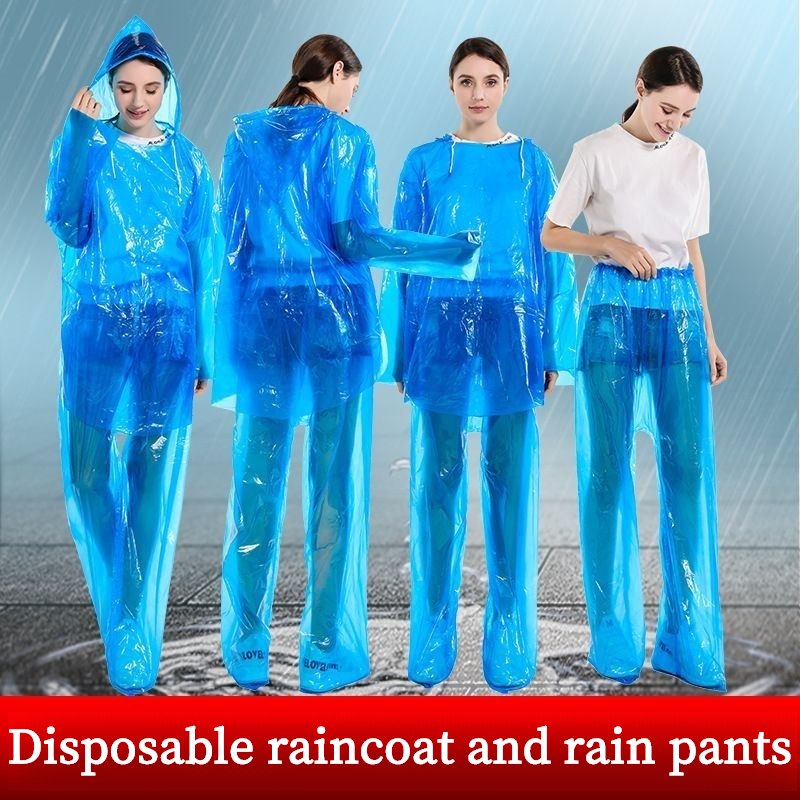 Ready Stock 5-day delivery Disposable Raincoat Rain Pants Thickened ...
