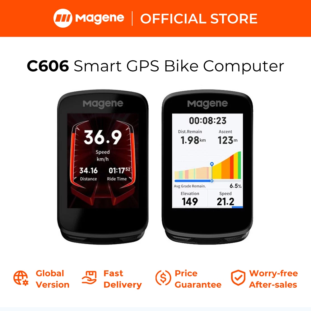 Magene C606 GPS Bike Computer Touchscreen Navigation Visualized ...