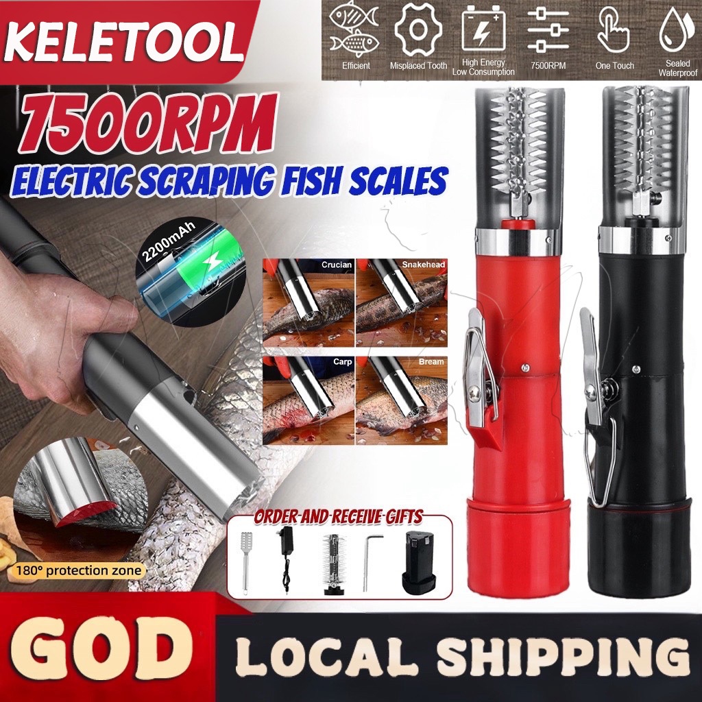 250W Powerful Cordless Fish Scaler Waterproof Scale-Proof Electric ...