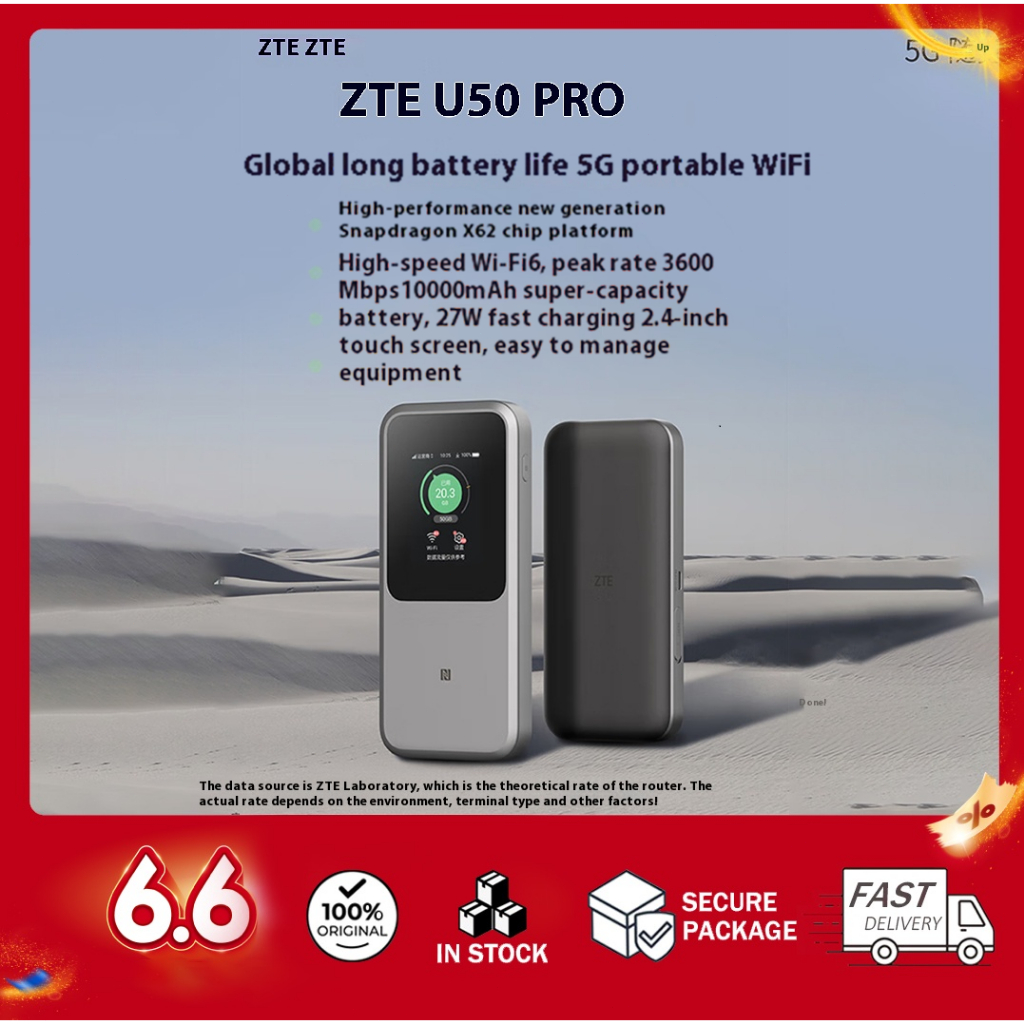 ZTE MU5120 5G Pocket Wifi Openline 10000mah with Lan Adaptor Power bank ...