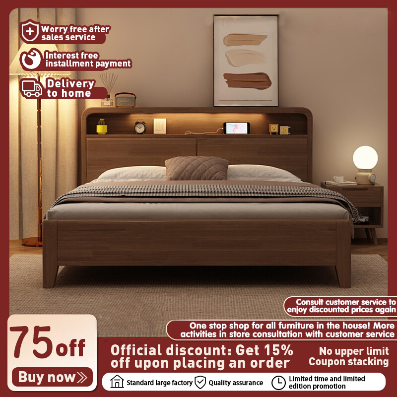 【Installation and delivery included】King/queen/single bed frame storage ...