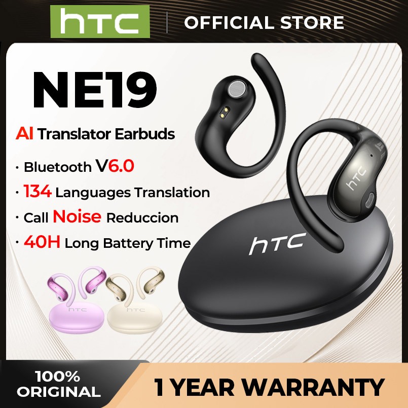 HTC NE19 Translation Headphones Bluetooth 6.0 Headphones HiFi Al Stereo ...