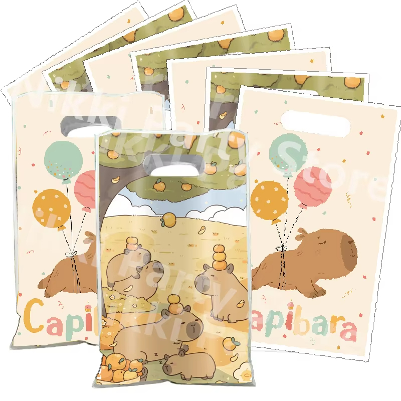10/20/30pcs capybara Birthday Party Decoration Plastic Loot Bags Candy ...