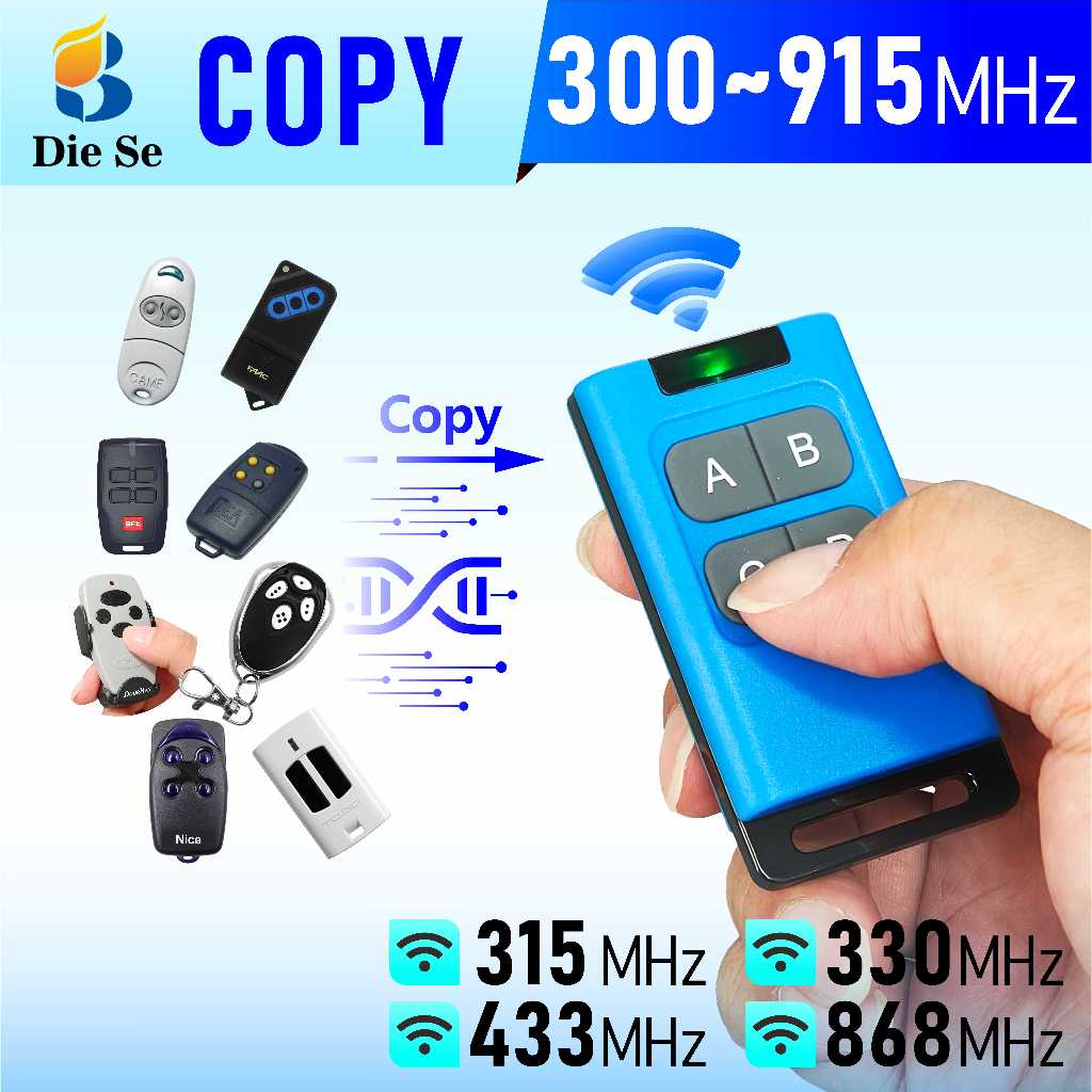 8 channel clone remote control, 8 buttons copy RF 315/330/390/433 ...