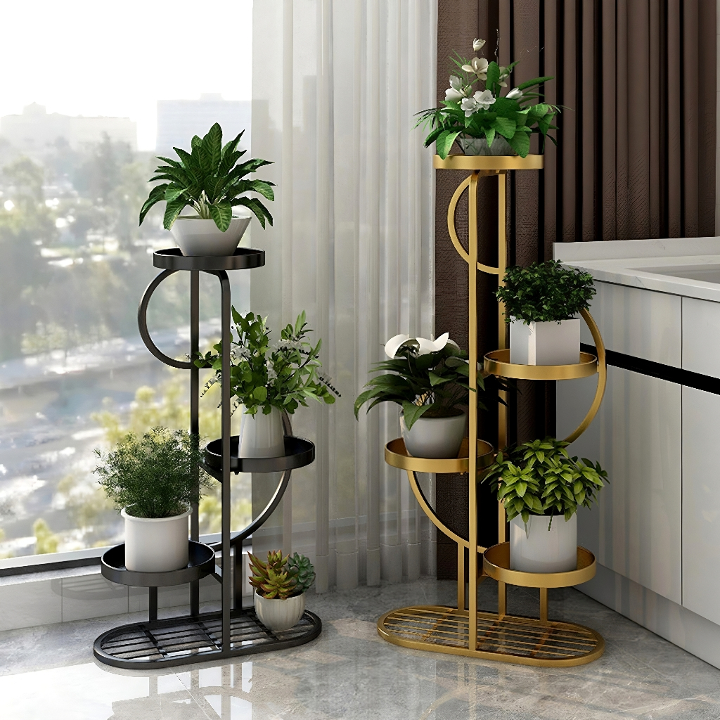 Plant Stand Wrought Iron Plant Rack High-temperature Baking Paint ...