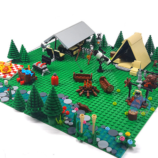 MOC Ideas Outdoor Camping Scene Building Blocks Set Toys, Tent Picnic ...